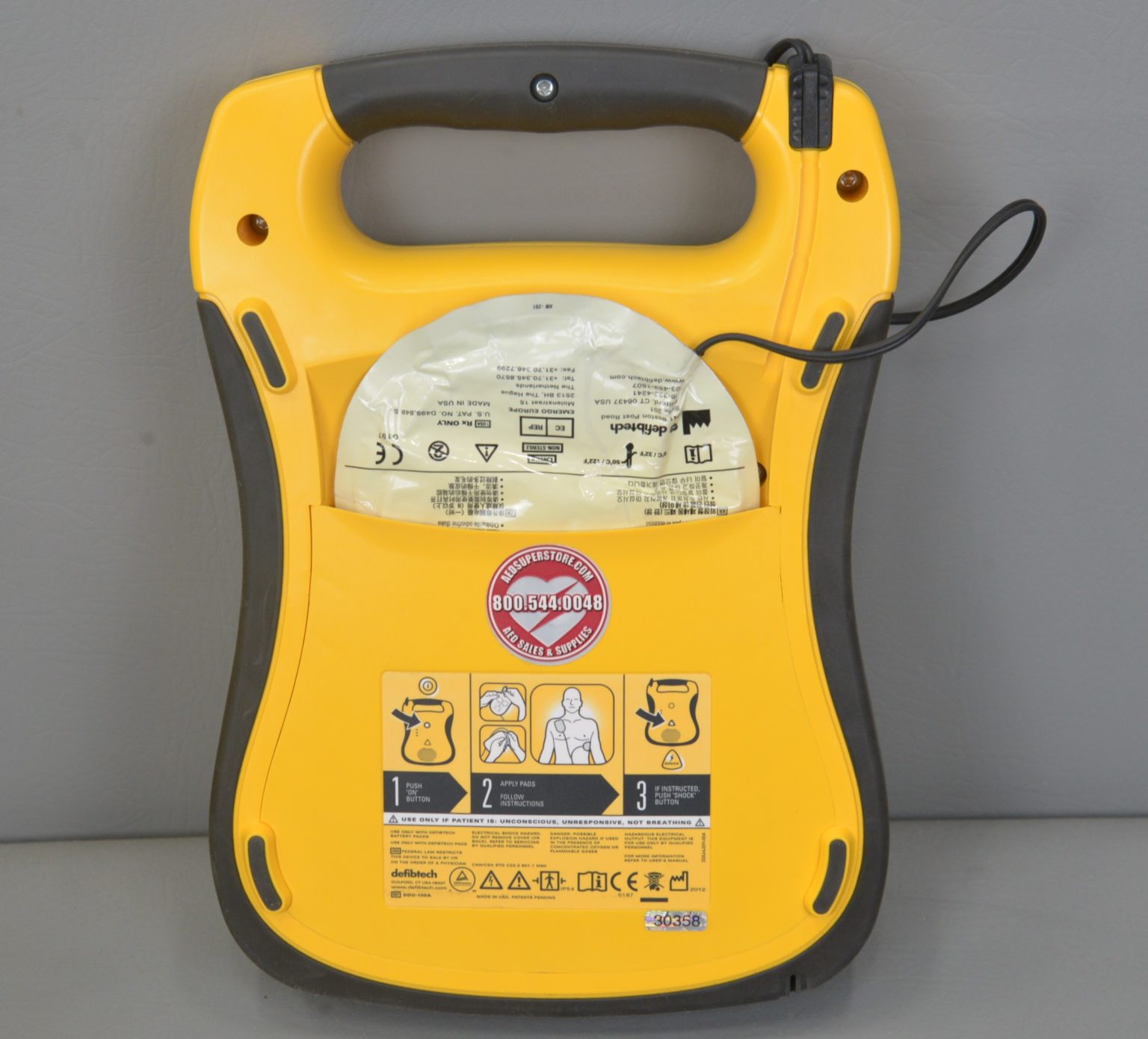 Defibtech Life Line DDU-100 Semi-Automatic Defibrillator w/ Pads & Case ...