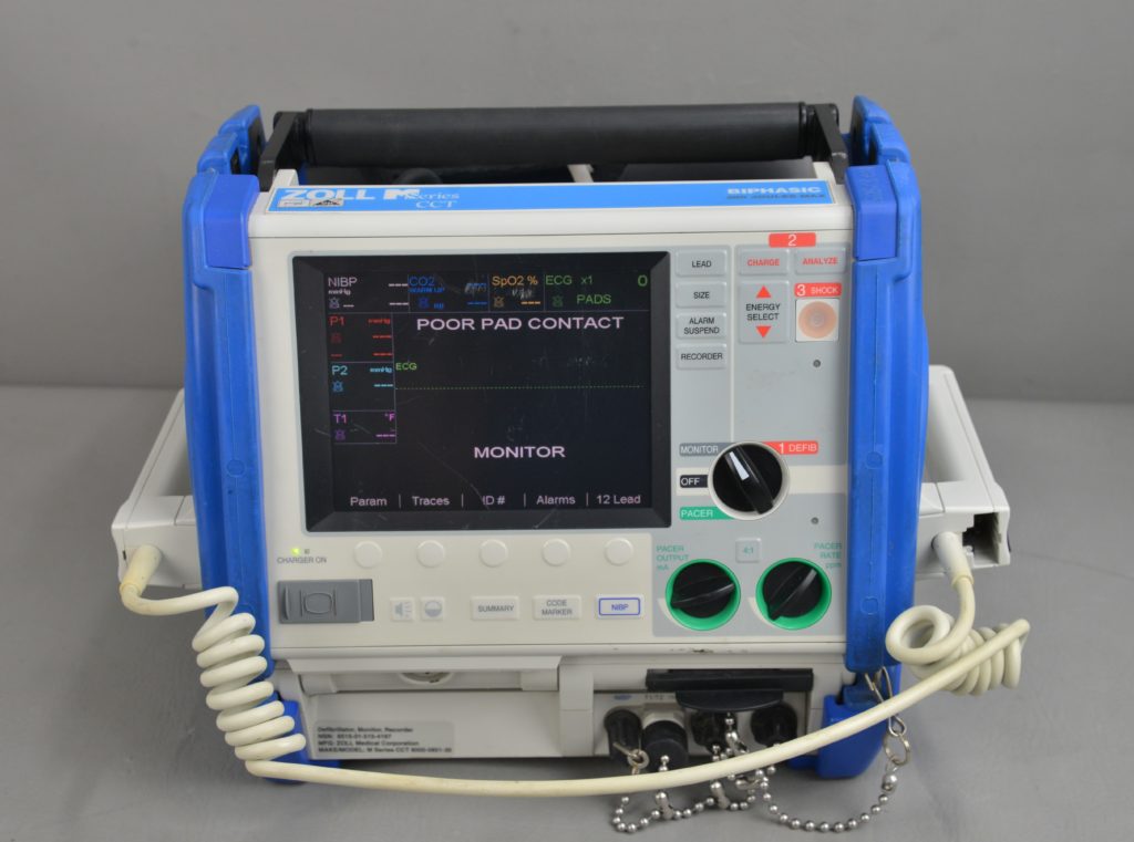Zoll M-Series CCT Biphasic 200J Defibrillator Monitor ECG Masimo SpO2 ...
