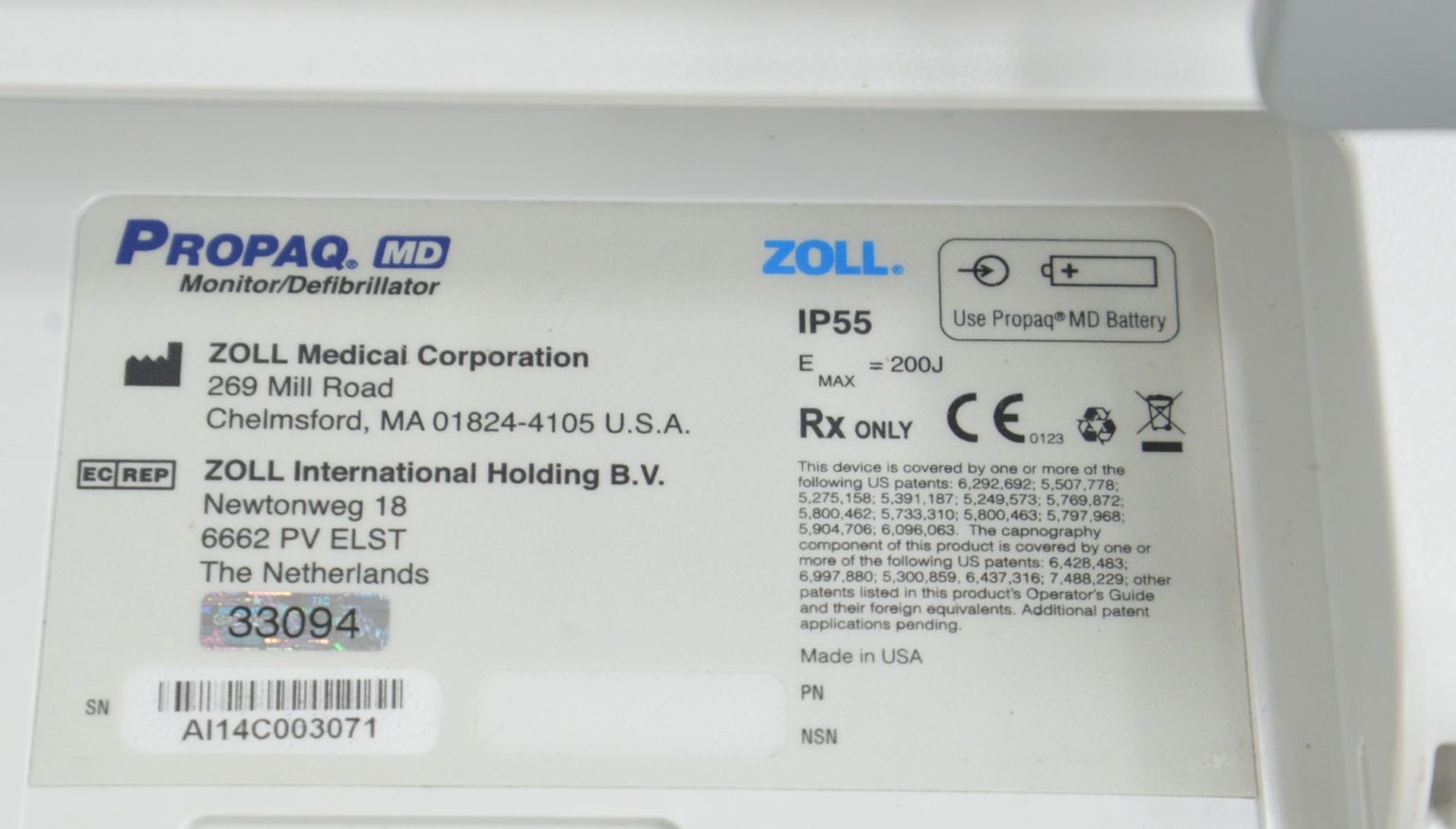 Zoll Medical ProPaq MD Monitor/Defibrillator – Rhino Trade LLC