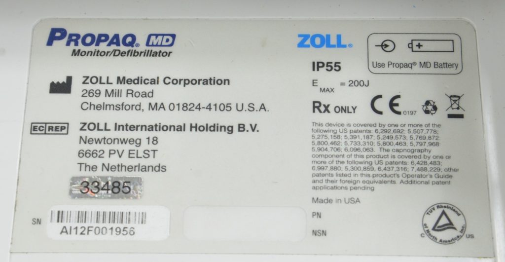 Zoll ProPaq MD IP55 Monitor/Defibrillator – Rhino Trade LLC