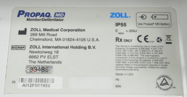 Zoll ProPaq MD IP55 Monitor/Defibrillator – Rhino Trade LLC