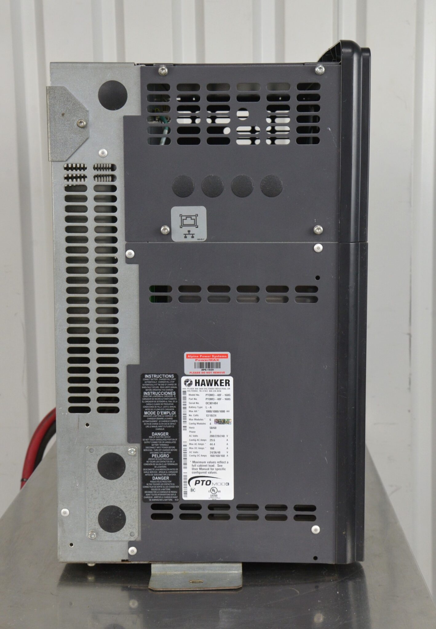 Hawker PTO MOD3 Lift Battery Charger PTOM3-48F-160G 24/36/48 VDC 208 ...