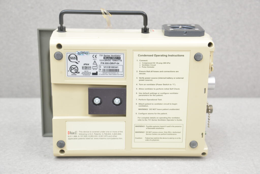 ZOLL EMV+ 731 Series 800-EMVP-04 Ventilator – Rhino Trade LLC