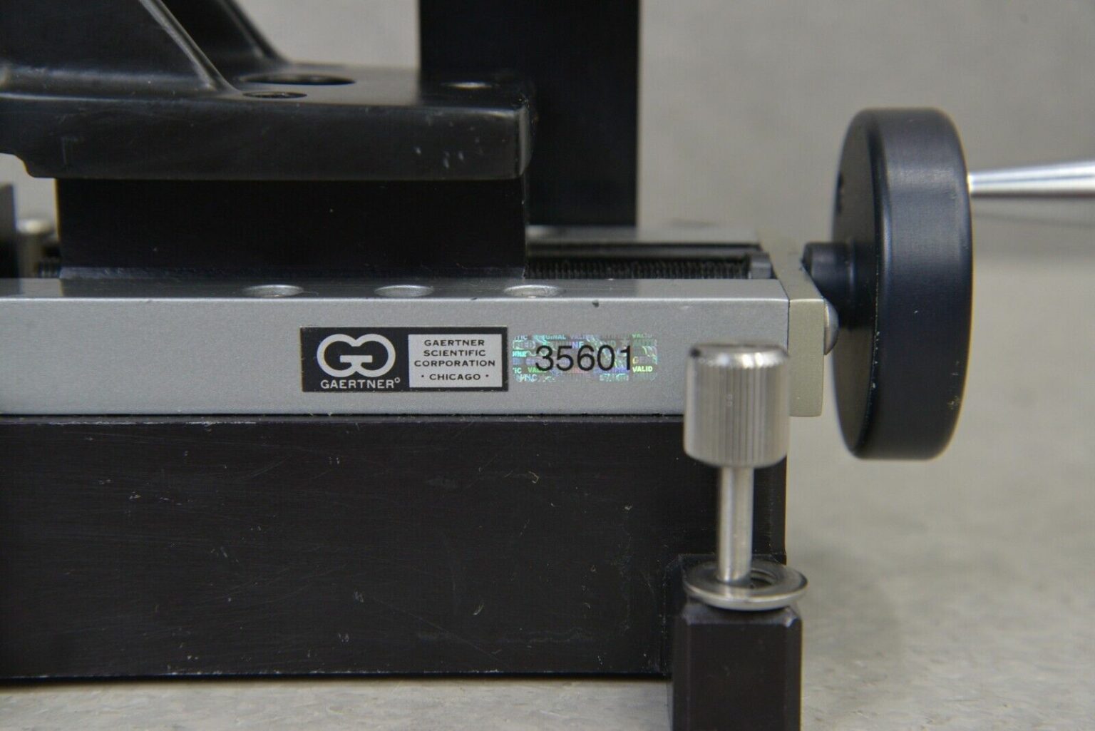 Gaertner Scientific Microscope Stage Support Base Level Dial Indicator ...