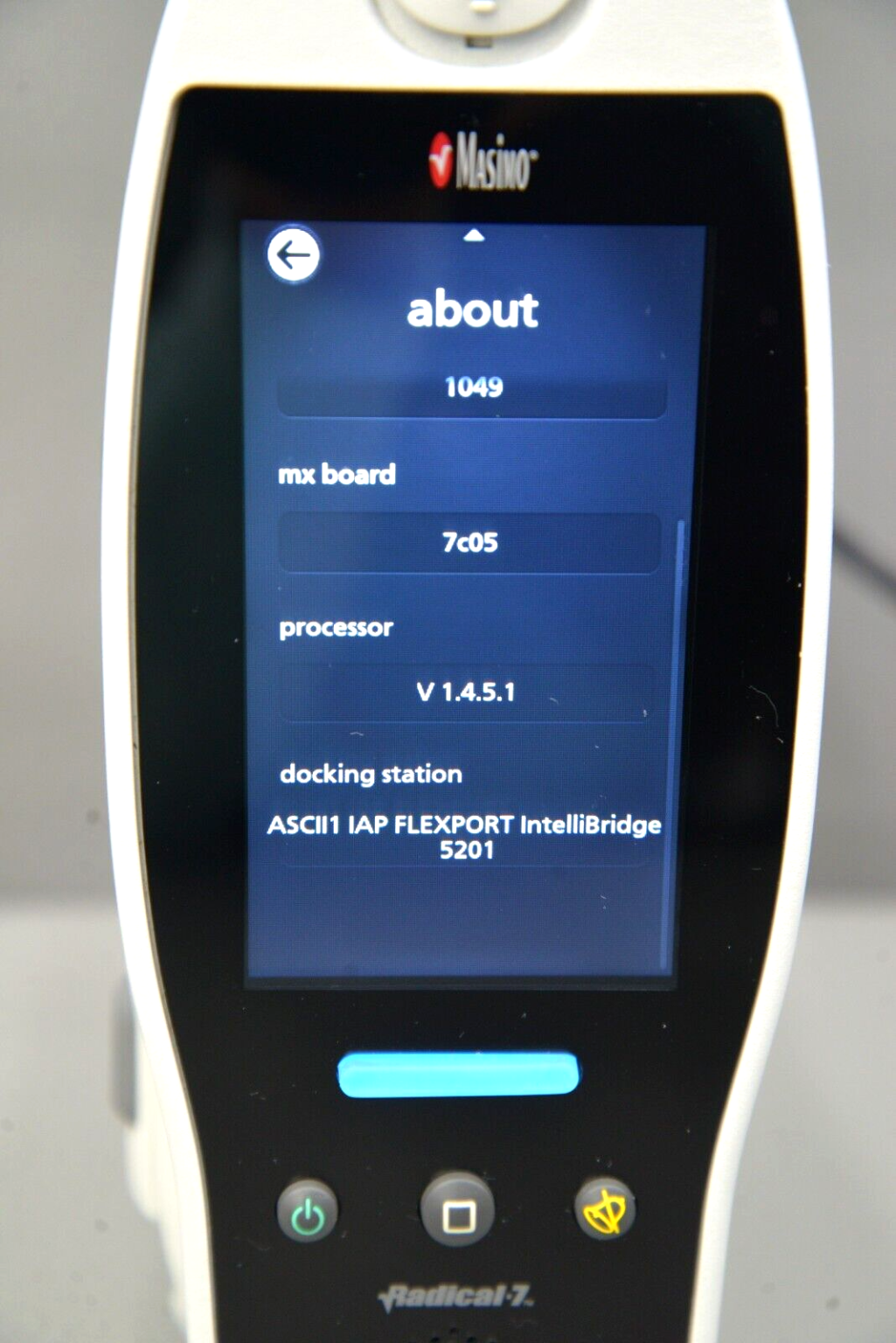 Masimo Radical-7 Touch Screen Signal & RDS-1 Charger Docking Station ...