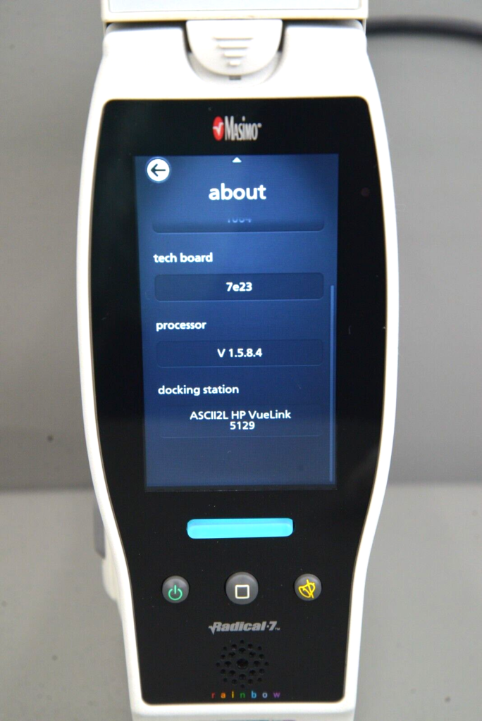 Masimo Radical-7 Touch Screen Signal & RDS-3 Charger Docking Station No ...