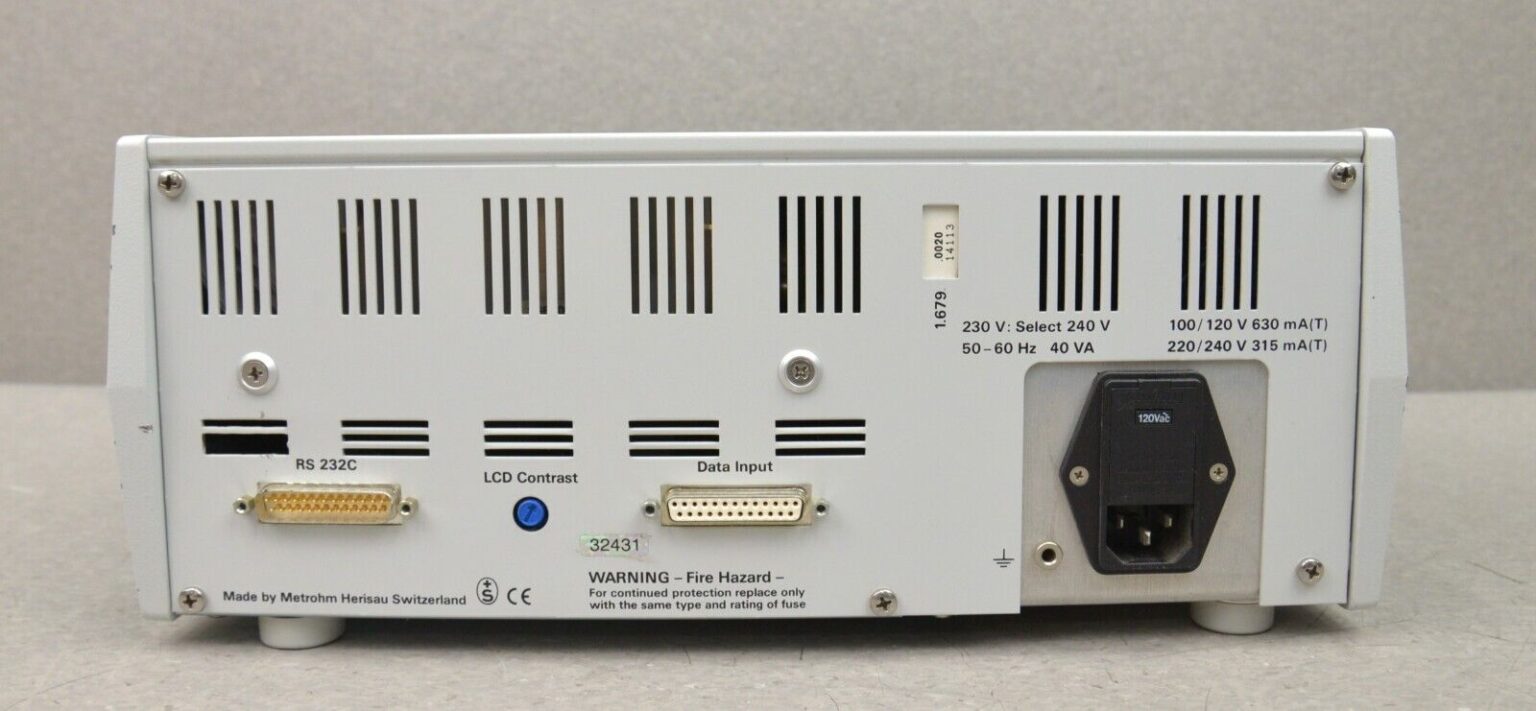 Metrohm 679 Rancimat Control Unit – Rhino Trade LLC