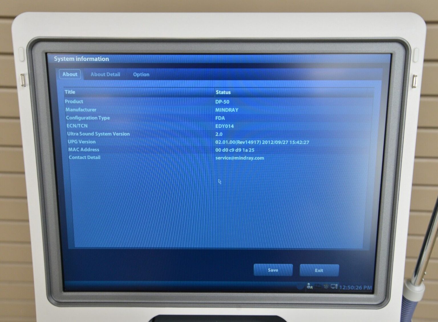 Mindray Model DP-50 Digital Ultrasonic Diagnostic Imaging System w/ UMT ...