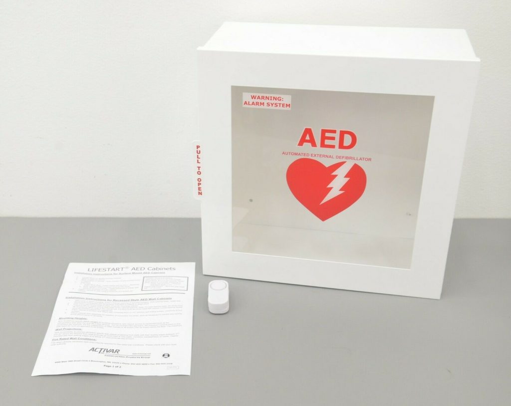 New LifeStart AED Automated External Defibrillator Cabinet Warning ...