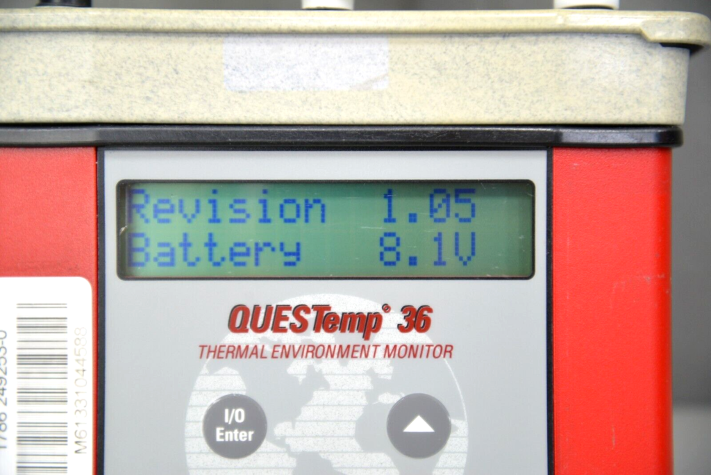 Quest Technologies QuestTemp 36 Thermal Environment Monitor Revision 1. ...