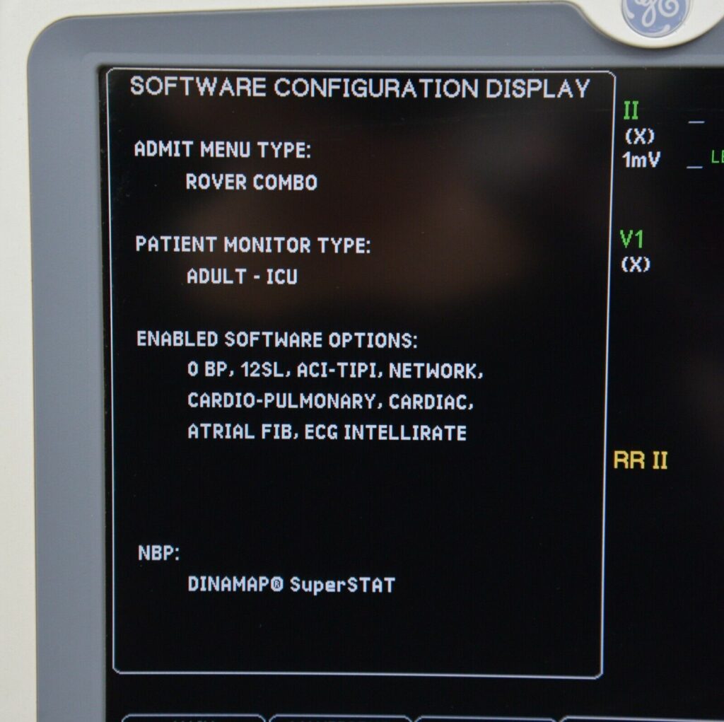 GE Dash 5000 Patient Monitor ECG, SpO2, NBP, Temp, and Printer 2023615 ...