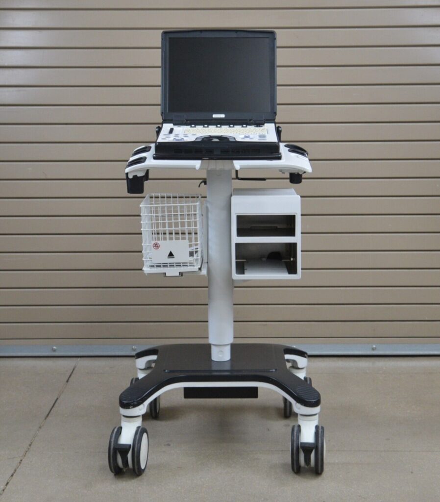 GE Logiq E Portable Ultrasound Machine 5419804 W/ Rolling Isolation ...