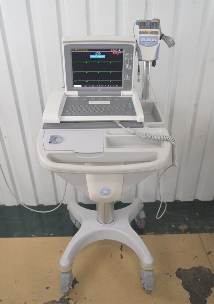 GE MAC 5500 Analysis System w CAM HD Acquisition Module Leads & Cart ...