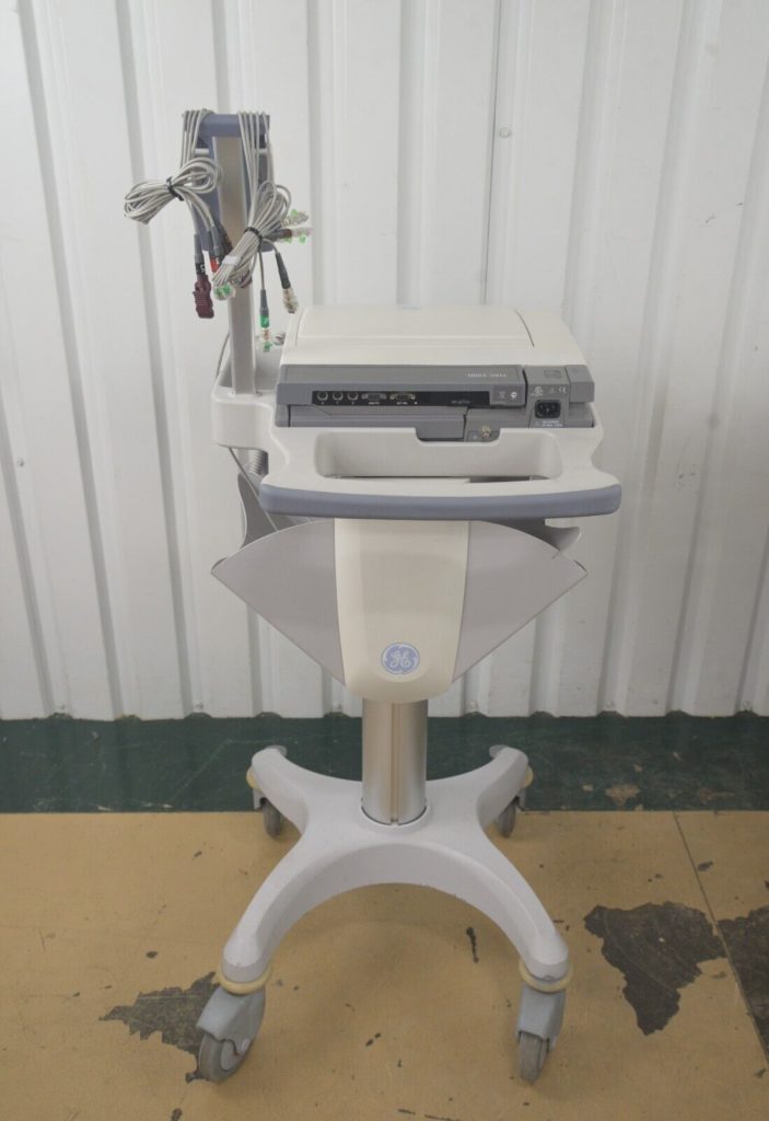 GE MAC 5500 Analysis System w CAM HD Acquisition Module Leads & Cart ...