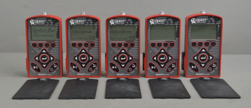 Lot of 5 Quest Technologies NoisePro DL Dosimeter w/ QC-10 Calibrator ...