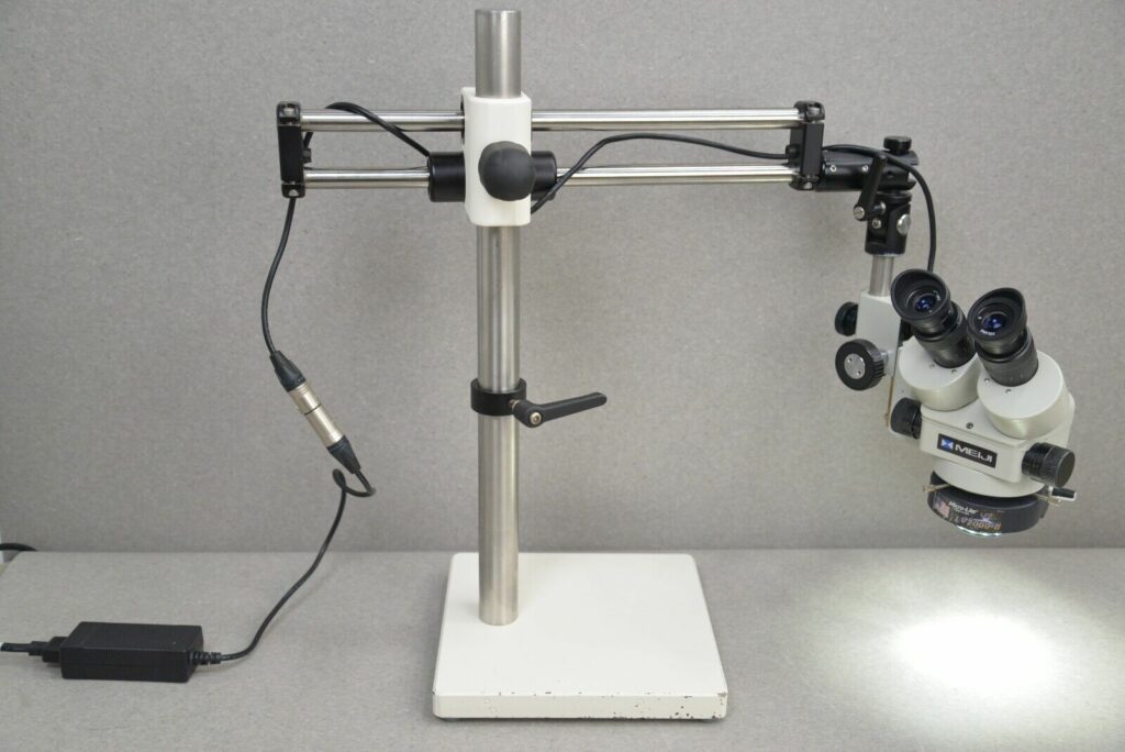 MEIJI TECHNO EMZ-5 Stereo Microscope on Diagnostic Instruments SMS6B w ...