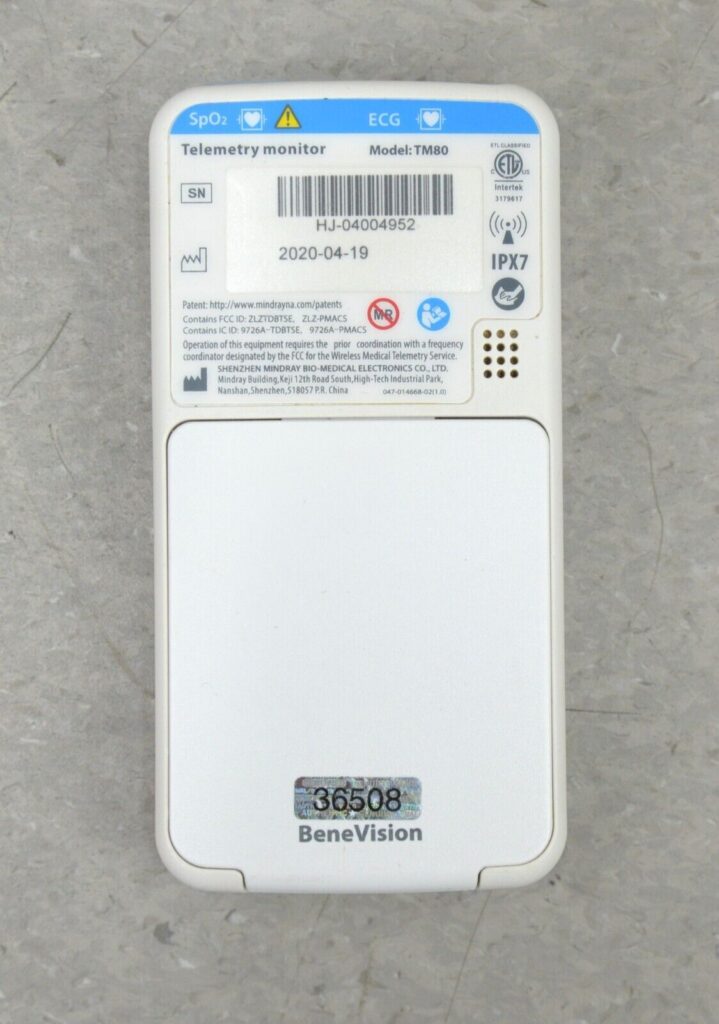 Mindray BeneVision TM80 Mini Telemetry Monitor W/ Masimo SpO2 & 5-Lead ...