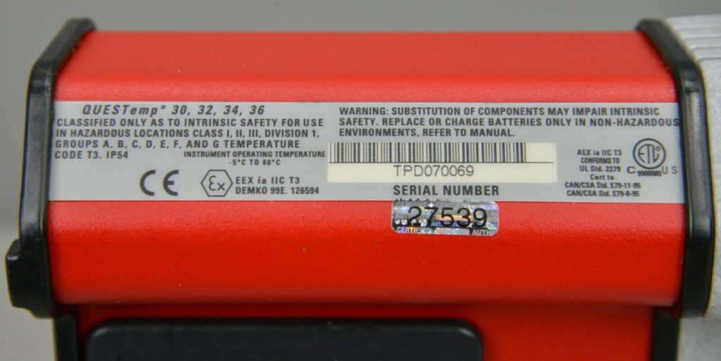 3M Quest Technologies QUESTemp 32 Thermal Environment Heat Stress ...