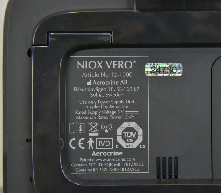 FeNO by Niox Vero Aerocrine Airway Inflammation Monitor 12-1000 – Rhino ...
