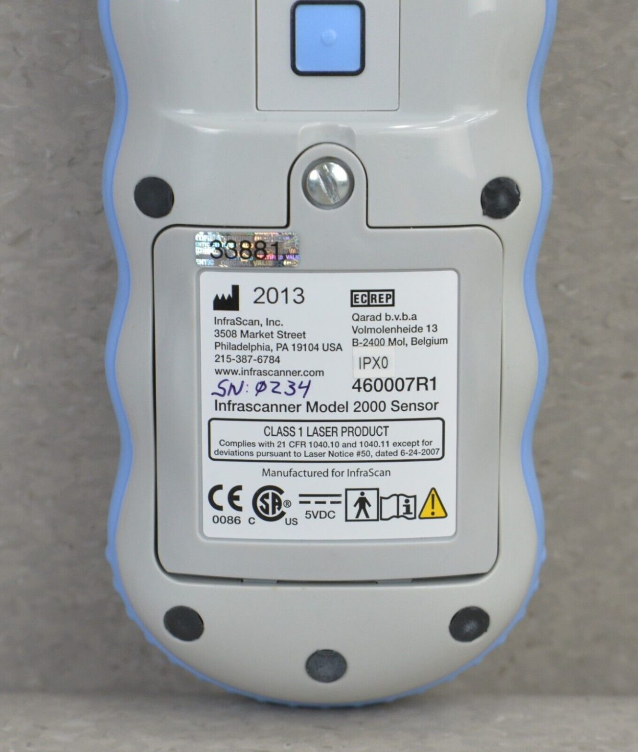 Infrascanner 2000 Handheld Brain Diagnostics with Case and Accessories ...