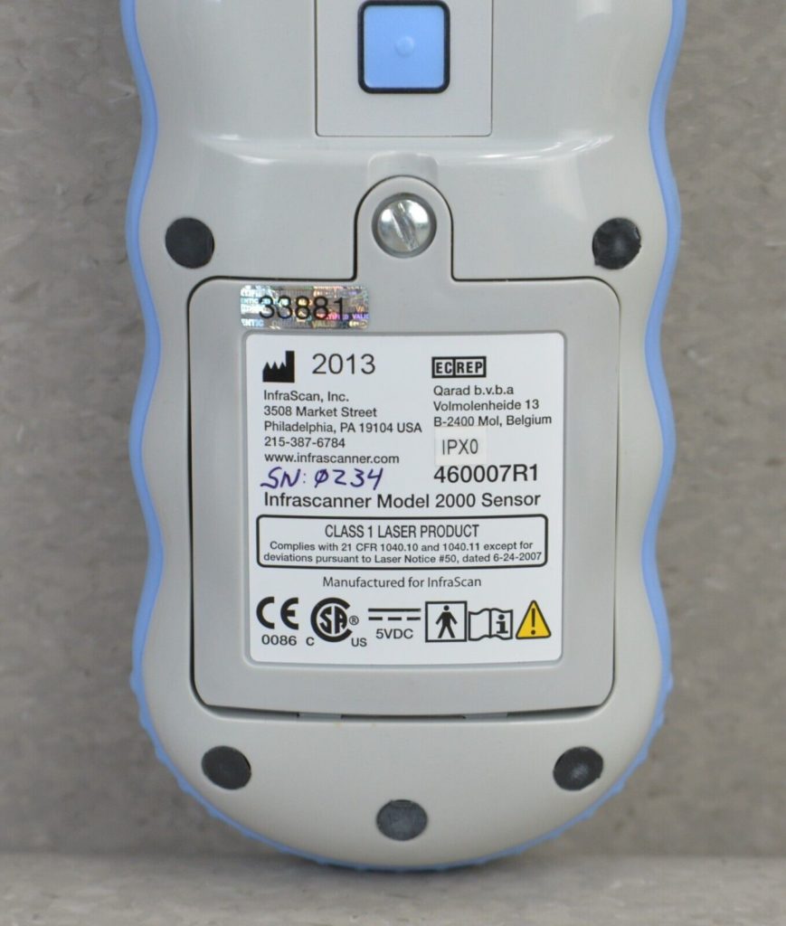 Infrascanner 2000 Handheld Brain Diagnostics with Case and Accessories ...