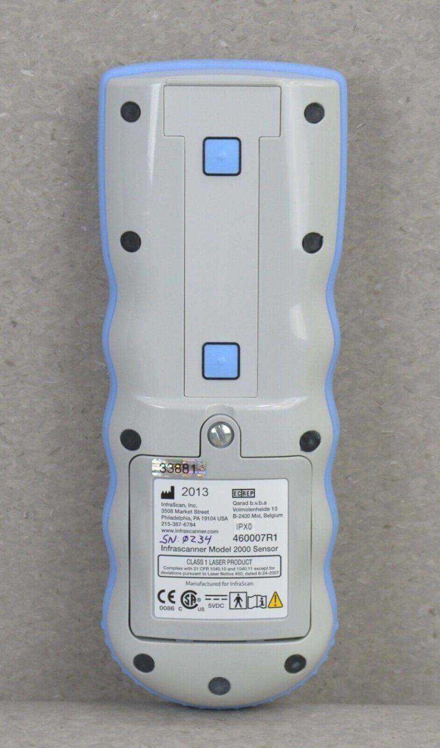 Infrascanner 2000 Handheld Brain Diagnostics with Case and Accessories ...