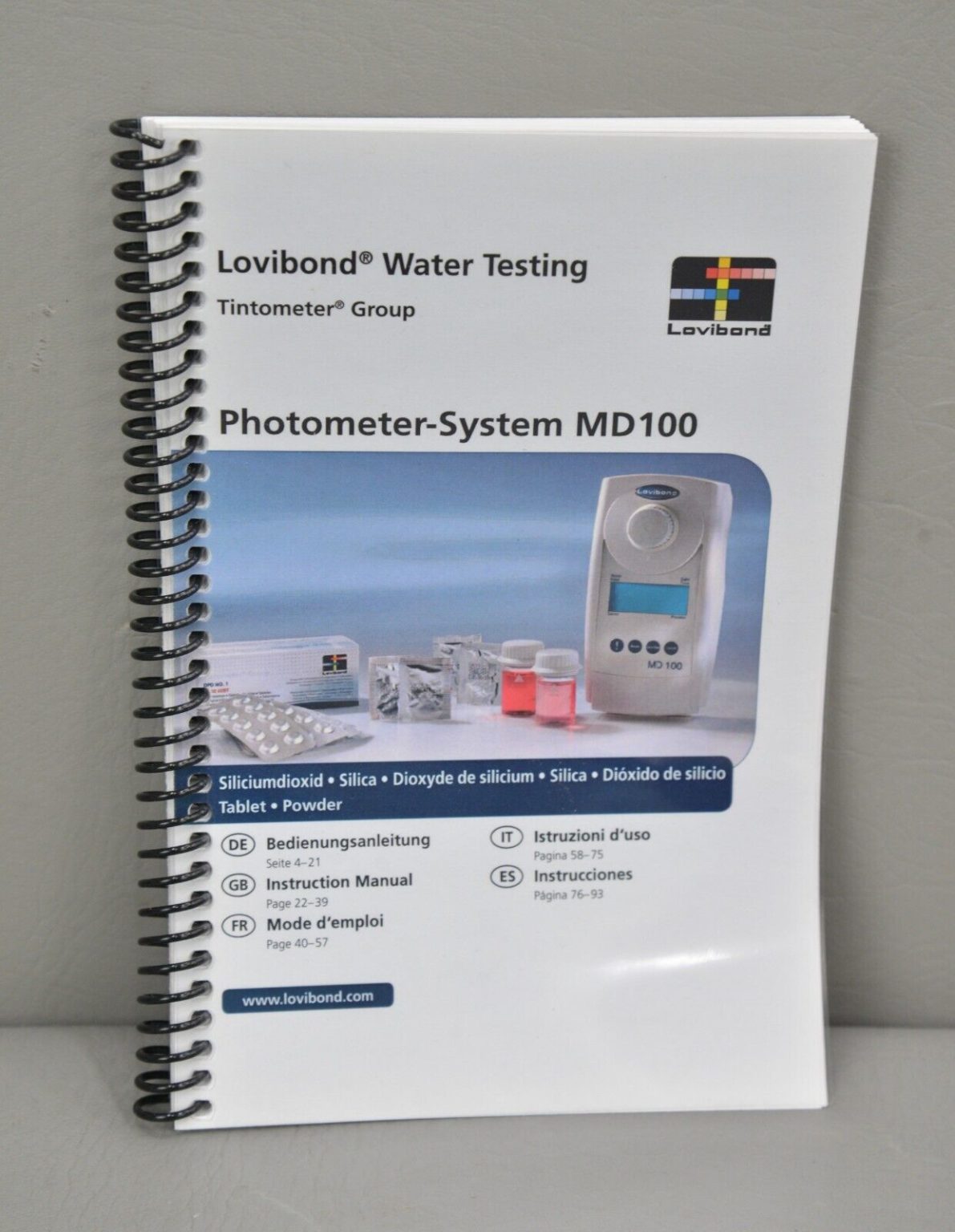 Lovibond MD 100 Water Testing Tintometer Group Photometer System ...