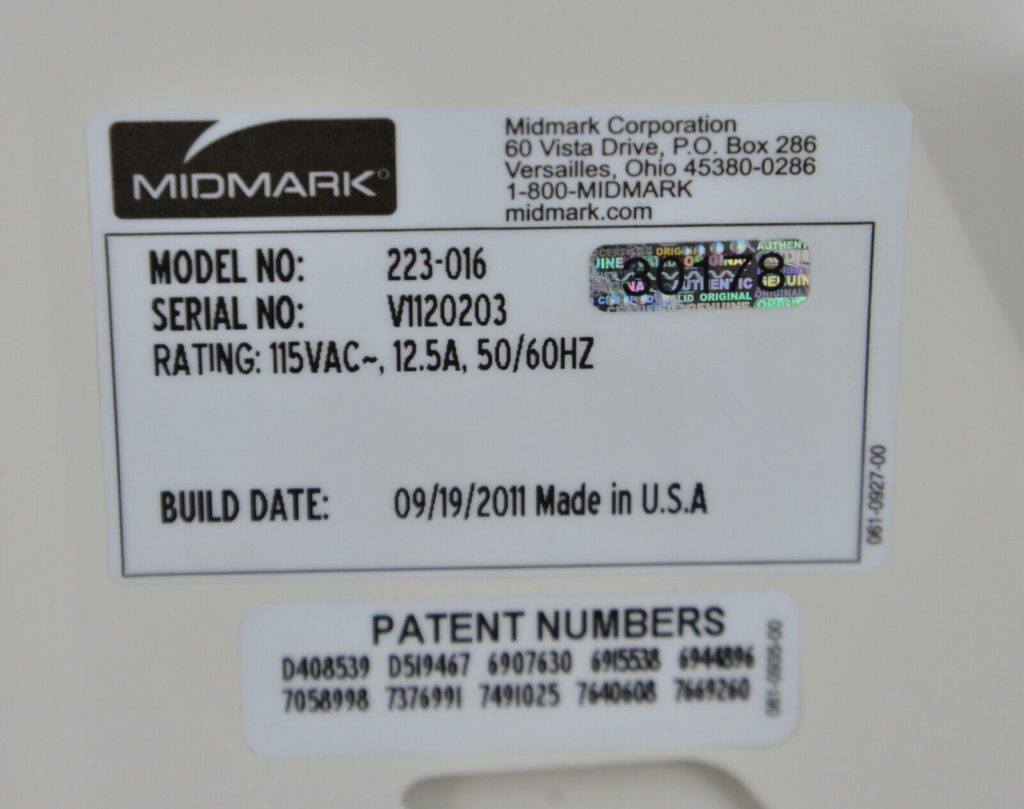 Midmark Ritter 223-016 Barrier Free Hi-Low Power Examination Chair w ...