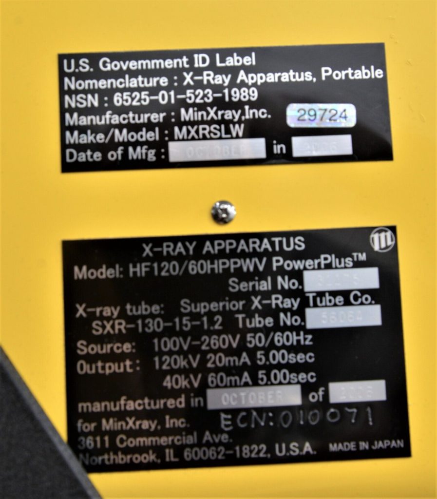 MinXray HF120/60HPPWV PowerPlus Mobile Apparatus CR Reader System iCRco ...