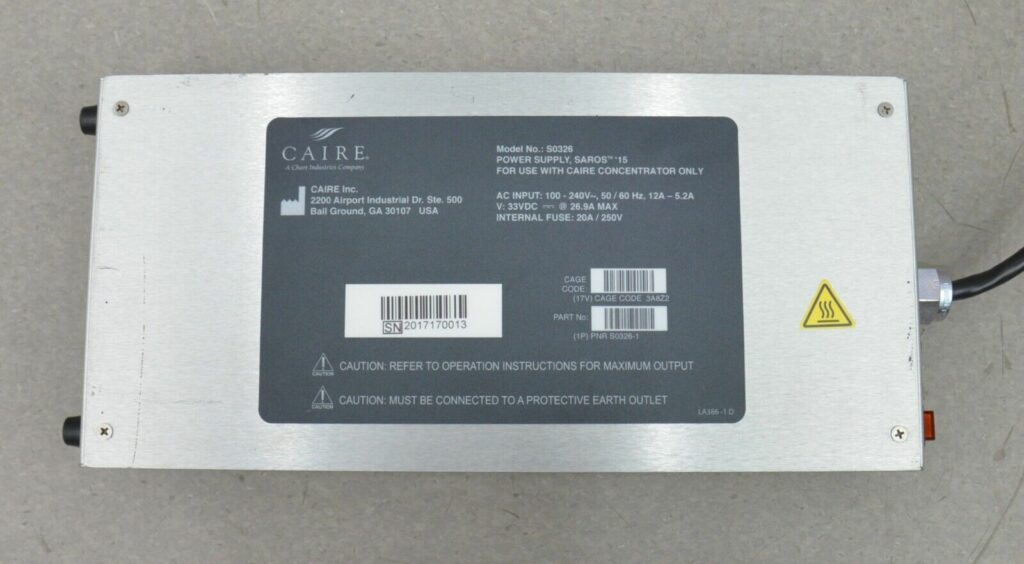 CAIRE SeQual SAROS System AC Power Supply Adapter S0326 100-240V ...
