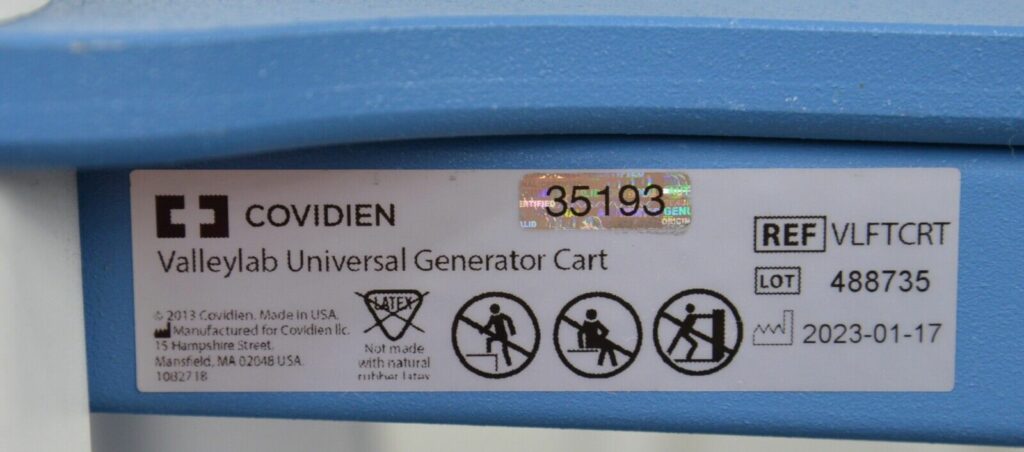 Covidien Valleylab Universal Generator Cart VLFTCRT – Rhino Trade LLC
