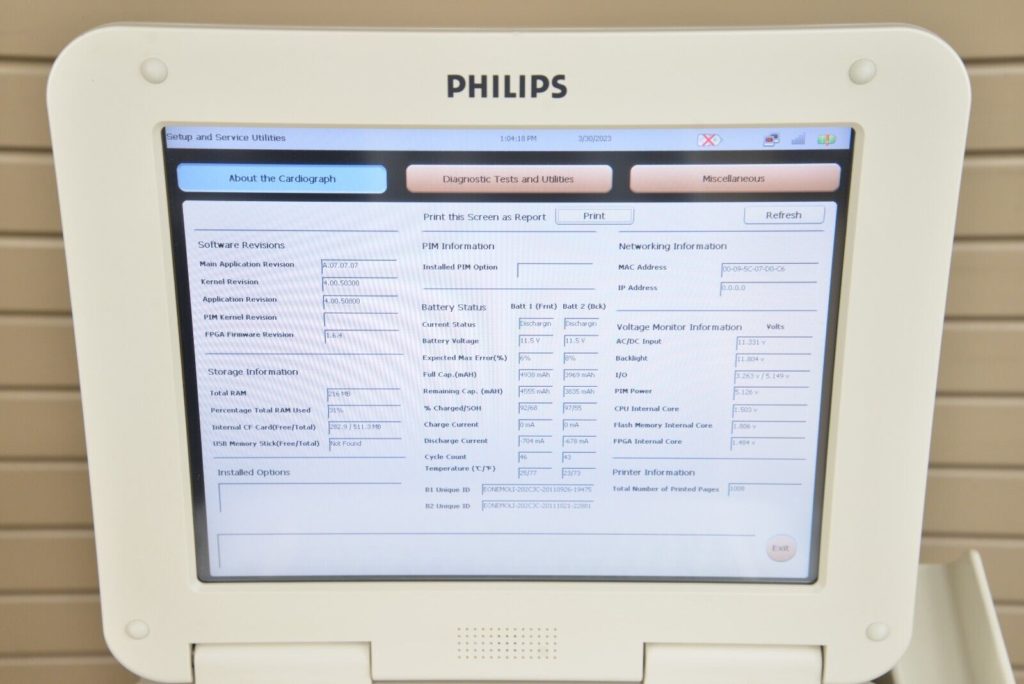 Philips PageWriter TC70 Diagnostic ECG Machine with Wireless Report ...