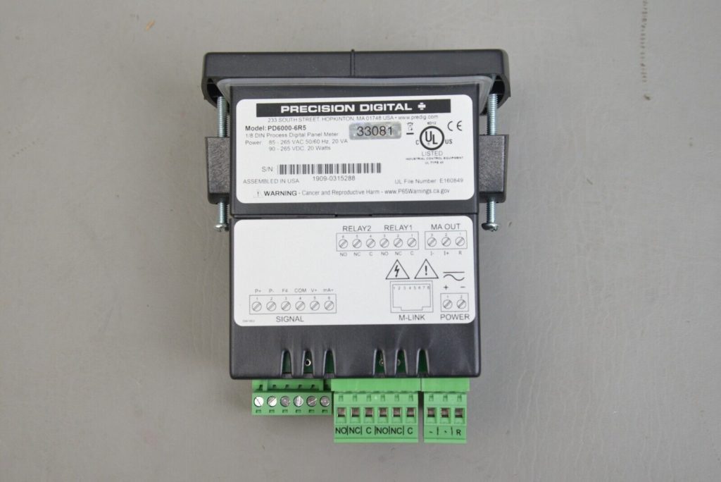 Precision Digital ProVu PD6000-6R5 1/8 DIN Process Digital Panel Meter ...