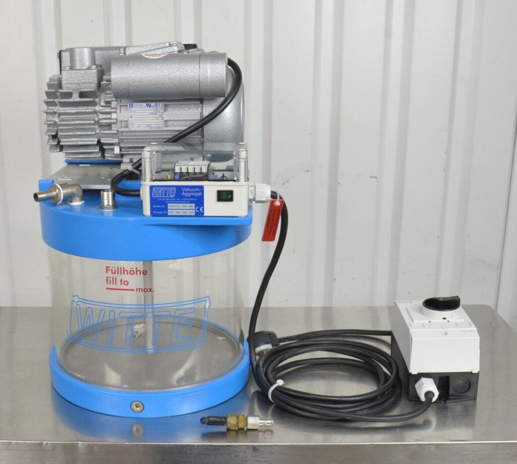 WITTE KC 0016 D Vacuum Pump Unit W/ Workstation & Vacuum Storage ...