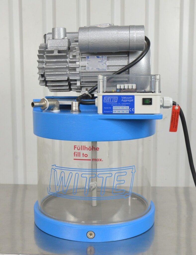 WITTE KC 0016 D Vacuum Pump Unit W/ Workstation & Vacuum Storage ...