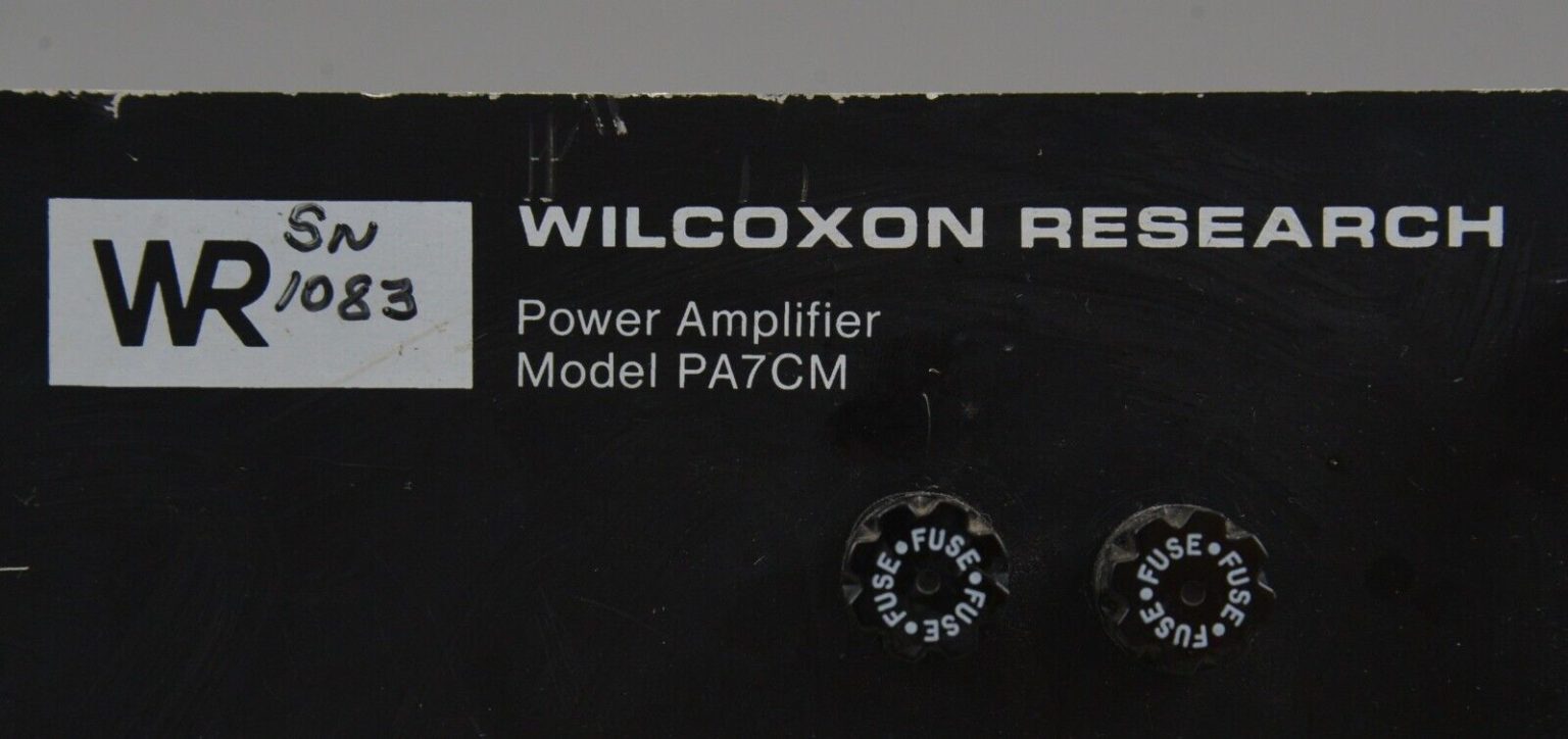 Wilcoxon Research Model PA7CM WR Power Amplifier – Rhino Trade LLC