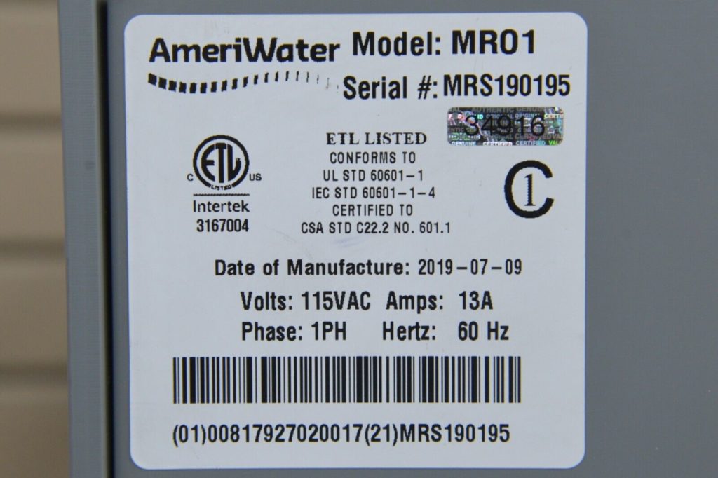 AmeriWater MR01 Commercial/Industrial Water Purification Reverse ...