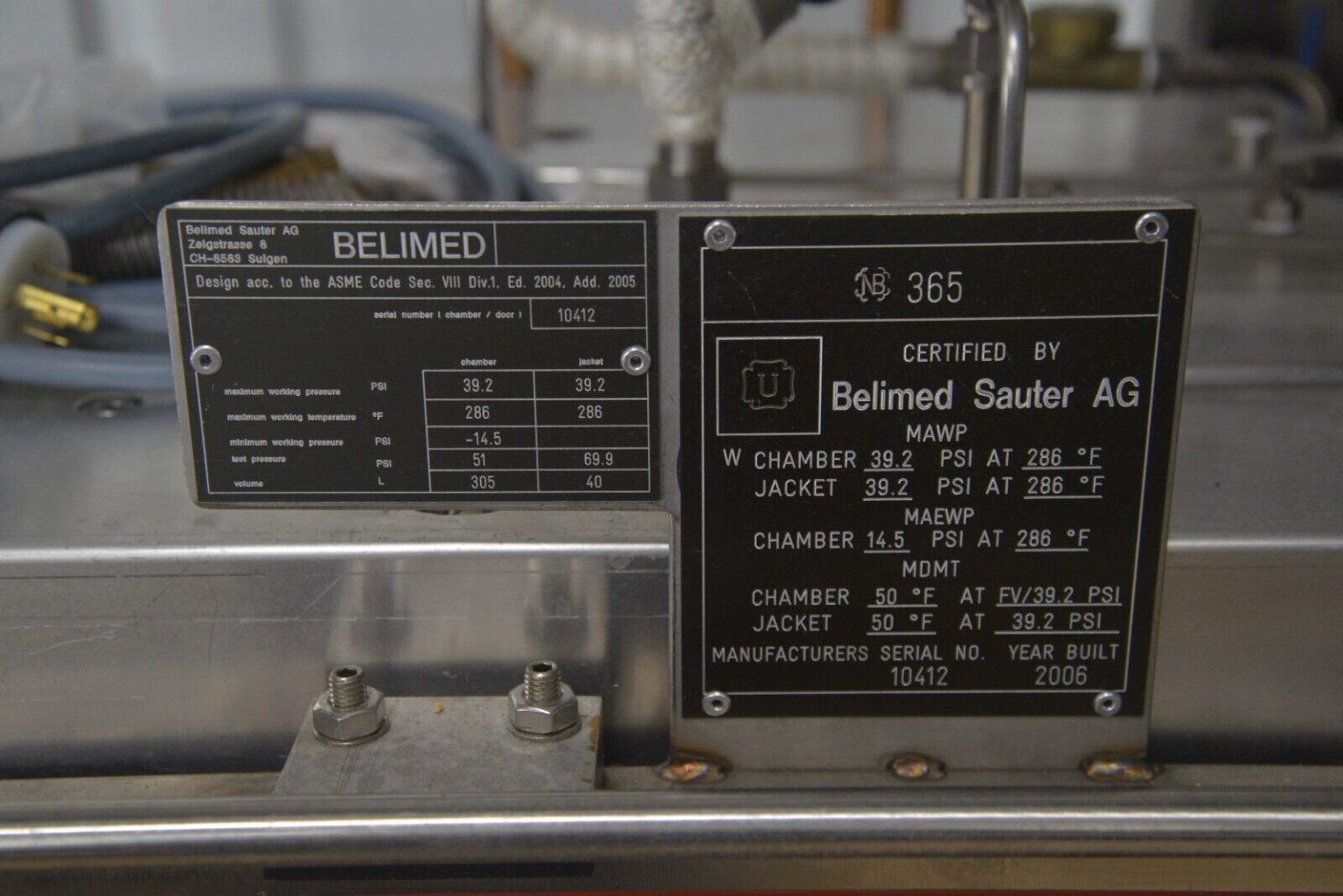 Belimed Sauter AG MST-V 6-0-6 VS1 600 Series Vertical Steam Sterilizer 2006 – Rhino Trade LLC