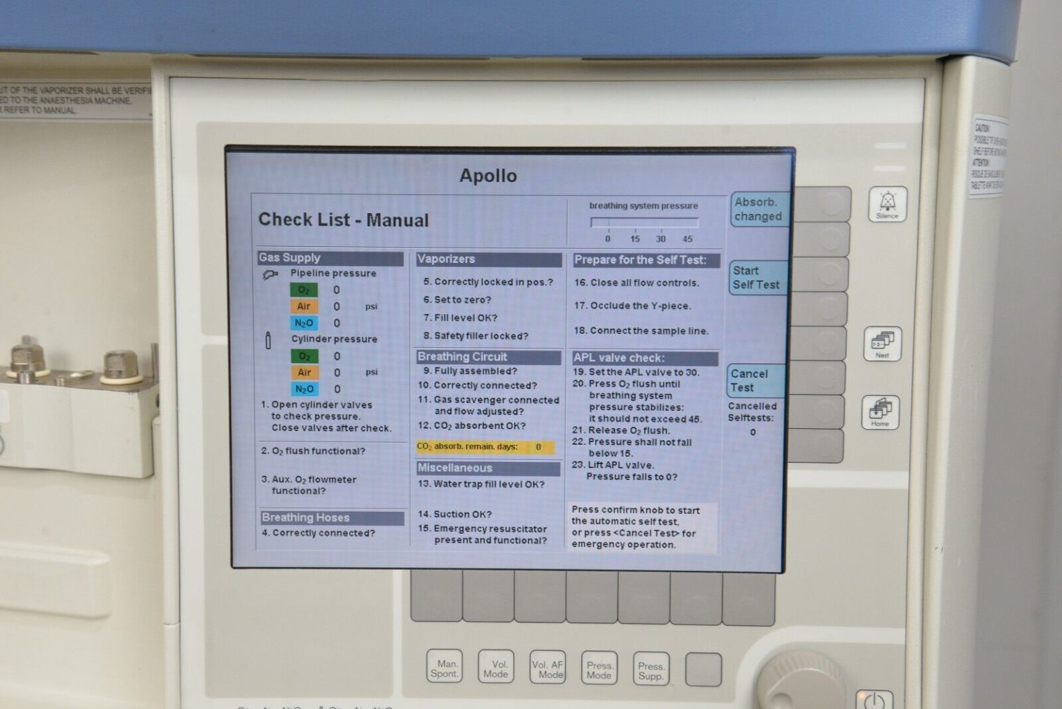 Drager Apollo Anesthesia Machine 8606500 With Planar Monitor and ...