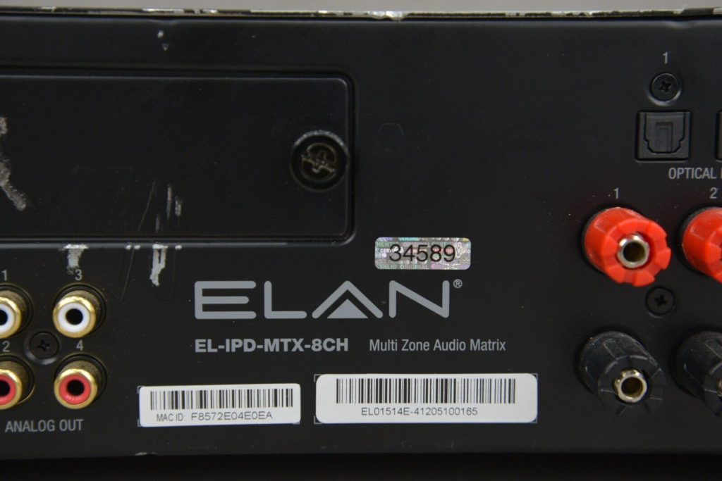 Elan EL-IPD-MTX-8CH Multi Zone Audio Matrix Amplifier – Rhino Trade LLC