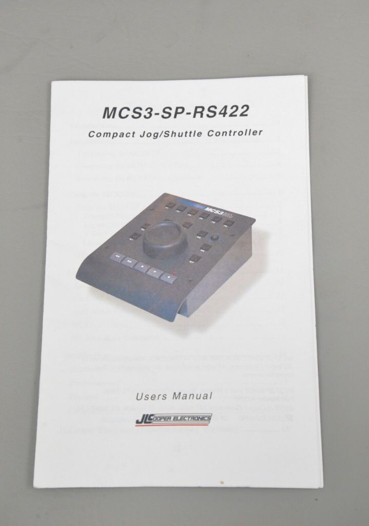 JLCooper MCS3-SP-RS422 Media Control Station Compact Jog/Shuttle ...
