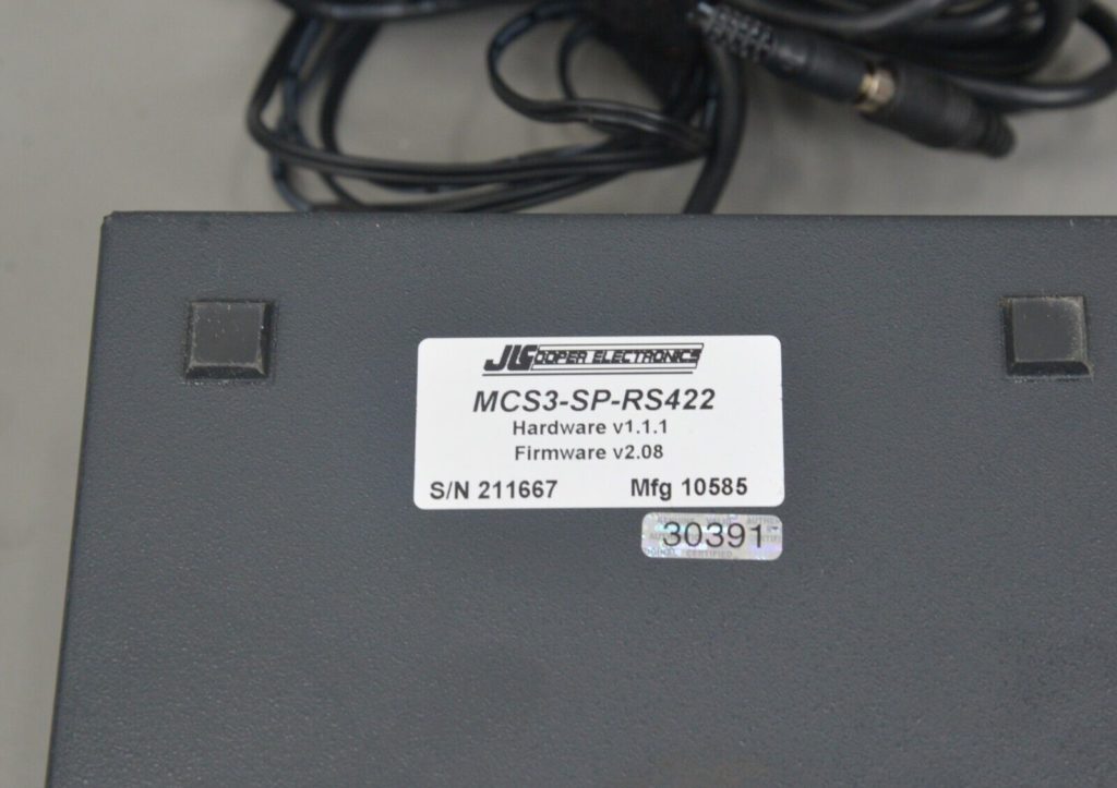 JLCooper MCS3-SP-RS422 Media Control Station Compact Jog/Shuttle ...