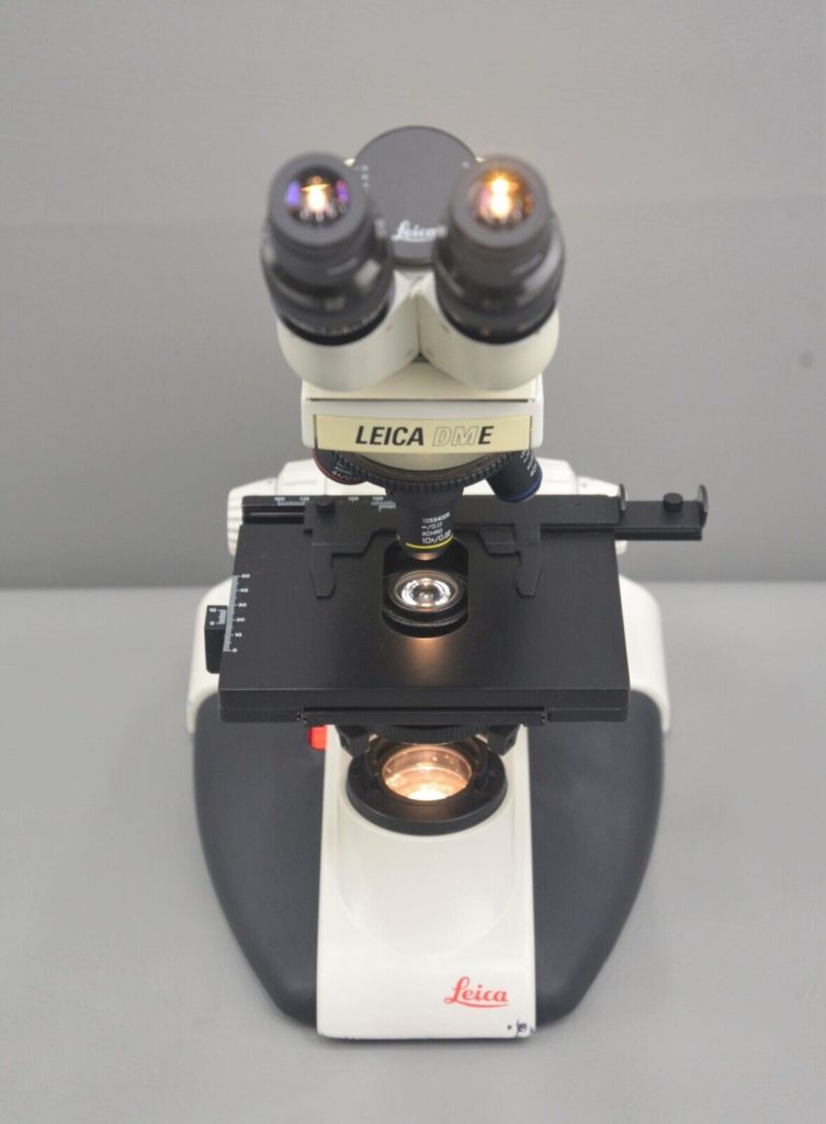 Leica DME Upright Compound Binocular Microscope w/ 4x 10x 40x ...