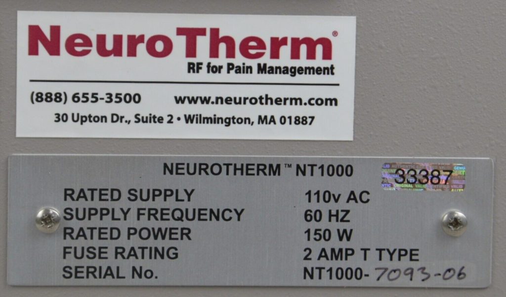 Neuro Therm NT1000 Radiofrequency Ablation Generator – Rhino Trade LLC