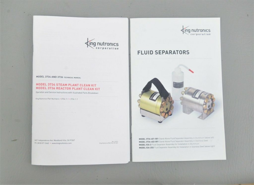 New King Nutronics 3734-1-1 Steam Plant Clean Kit w 3734-201-010 Fluid ...