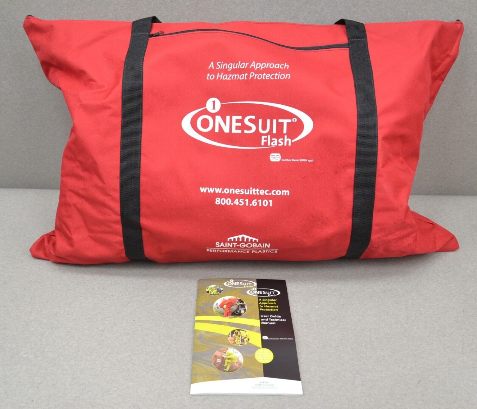 ONESuit Flash NFPA 1991, 2005 Protective Hazmat Suit Large Saint Gobain ...