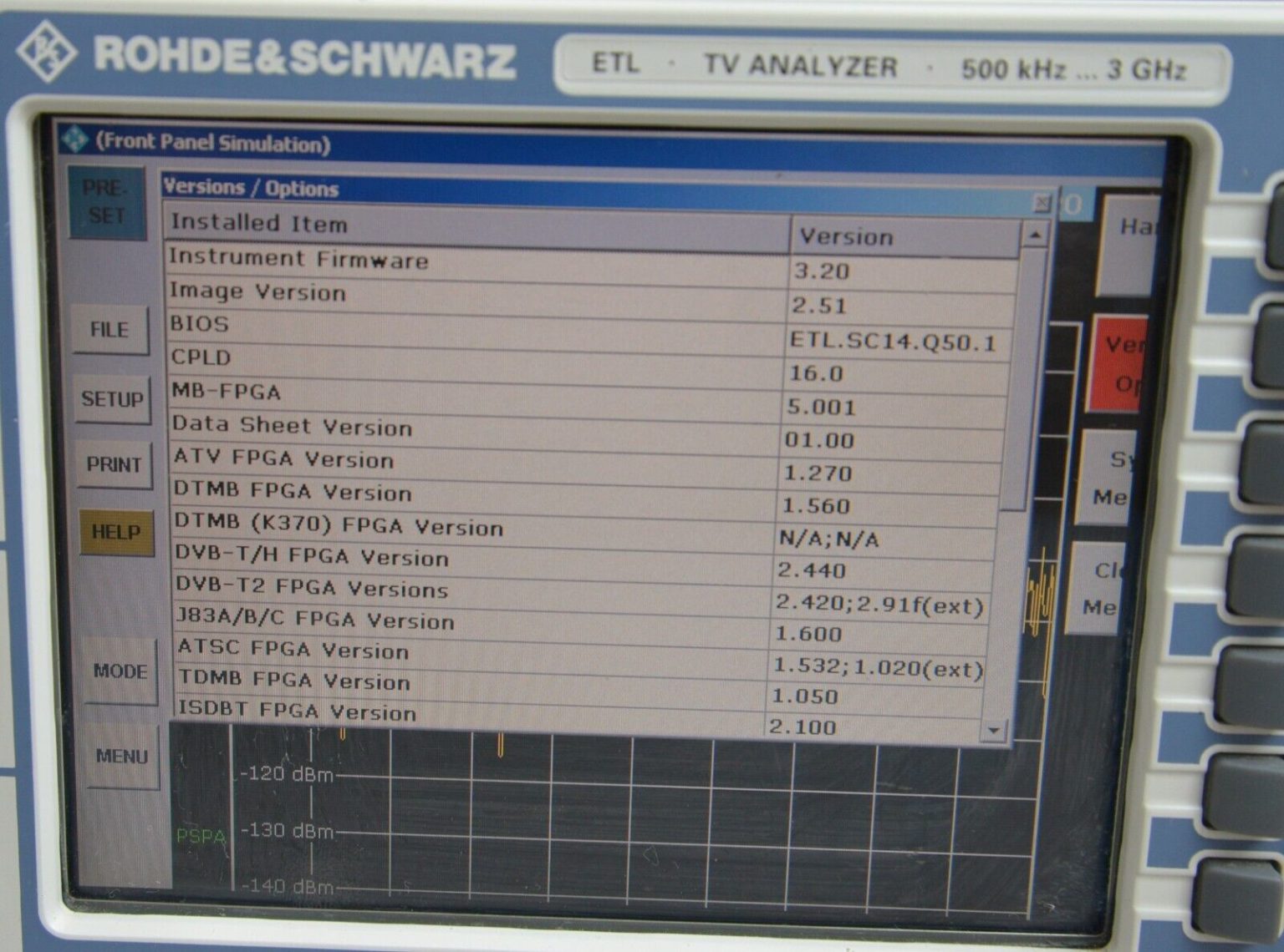Rohde & Schwarz ETL 500khz 3GHz TV Analyzer/Receiver, Spectrum Analyzer ...