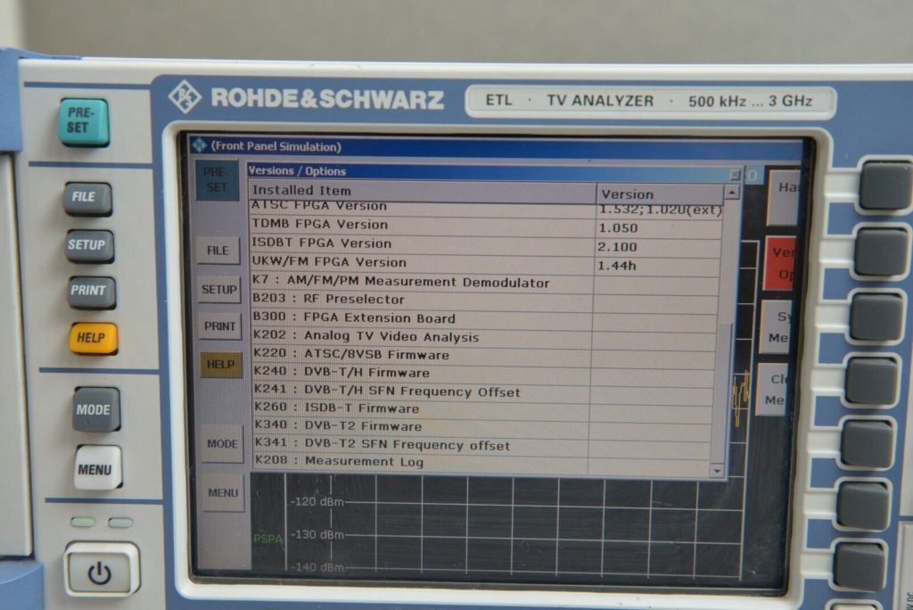 Rohde & Schwarz ETL 500khz 3GHz TV Analyzer/Receiver, Spectrum Analyzer ...
