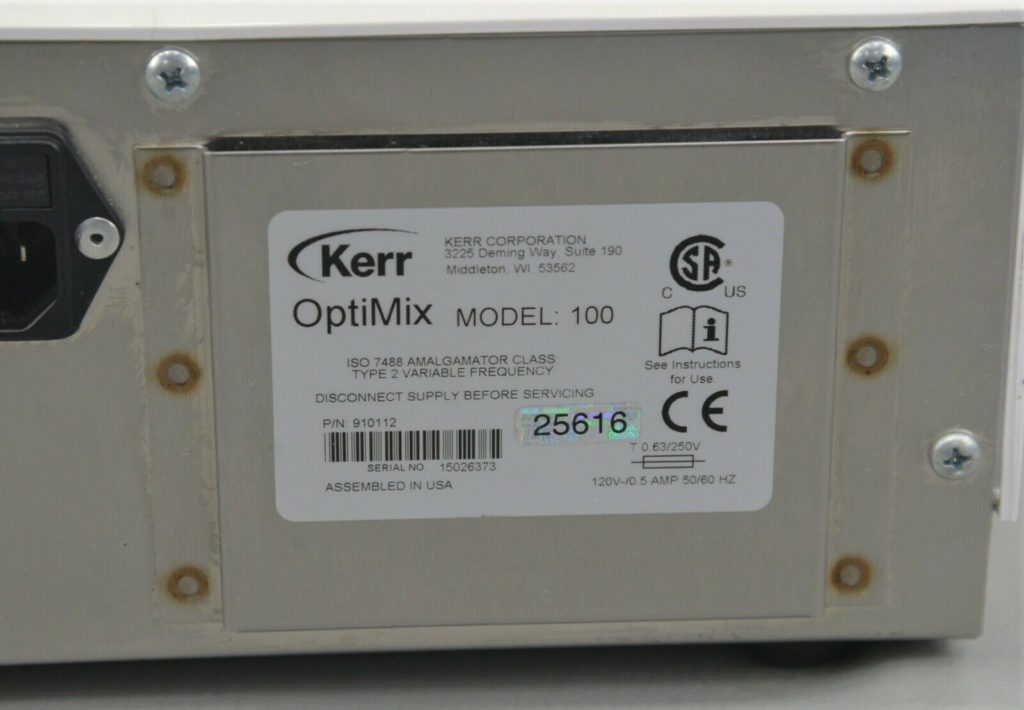 SDS Kerr 100 OptiMix Computerized Dental Amalgamator Mixing System PN ...