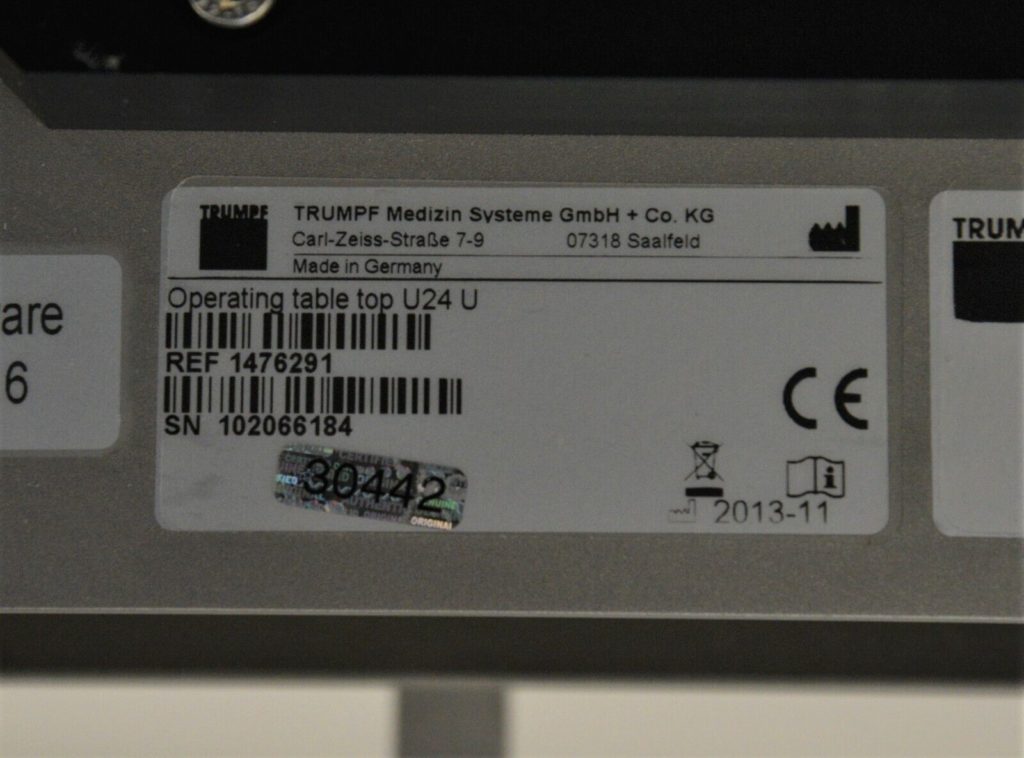 Trumpf U24 TruSystem 7500 Operating Table with Shuttle – Rhino Trade LLC